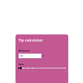 Restaurant tip calculator | CALCONIC_