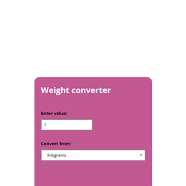 weight converter widget | CALCONIC_