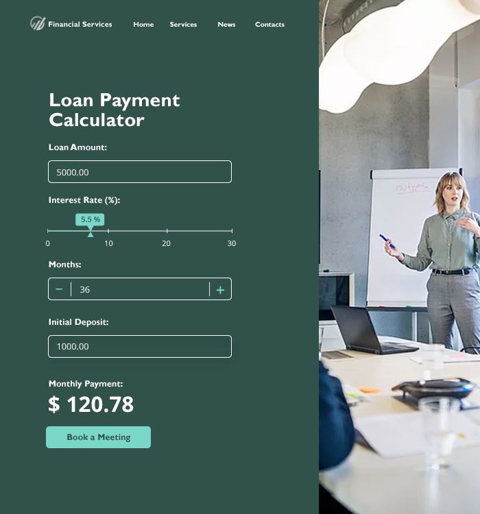 Loan payment calculator | CALCONIC_
